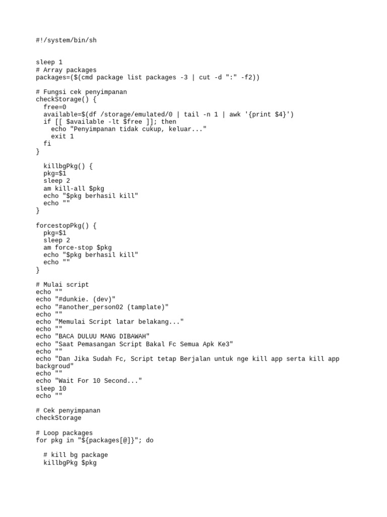Android Script to Manage Background Apps | PDF