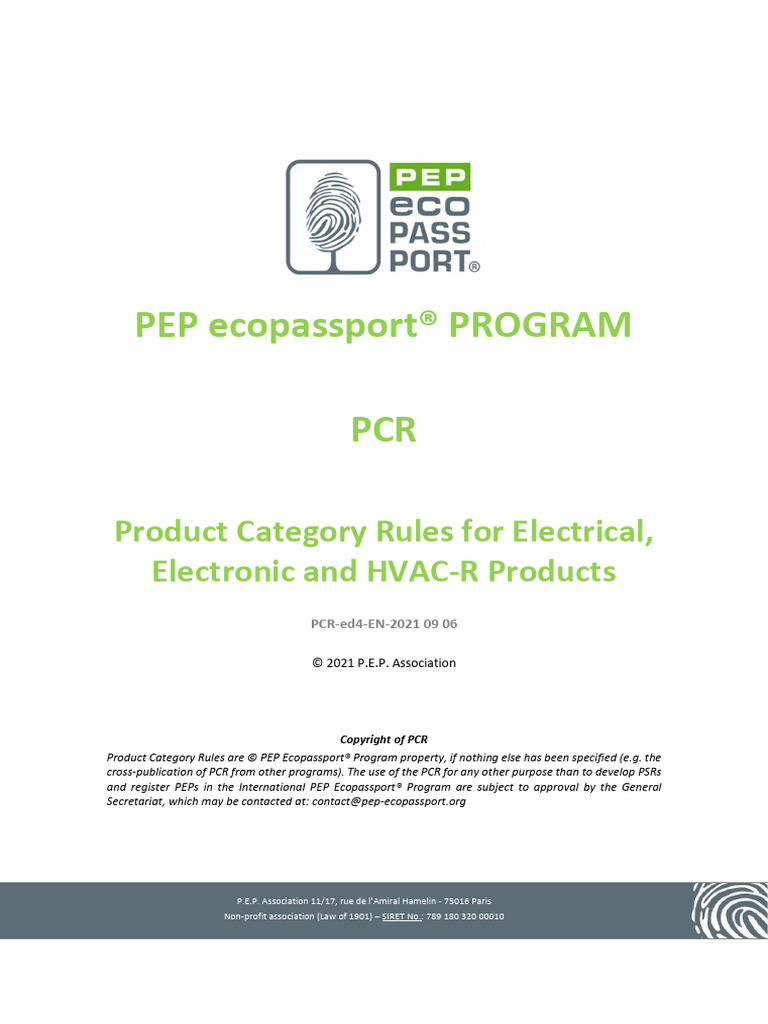 PCR-4-ed4-EN-2021 09 06 - PCR edition 4 | PDF | Life Cycle Assessment ...