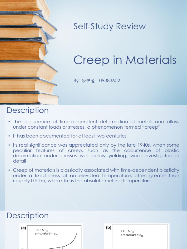 Self-Study Review - Creep in Materials | PDF | Creep (Deformation ...