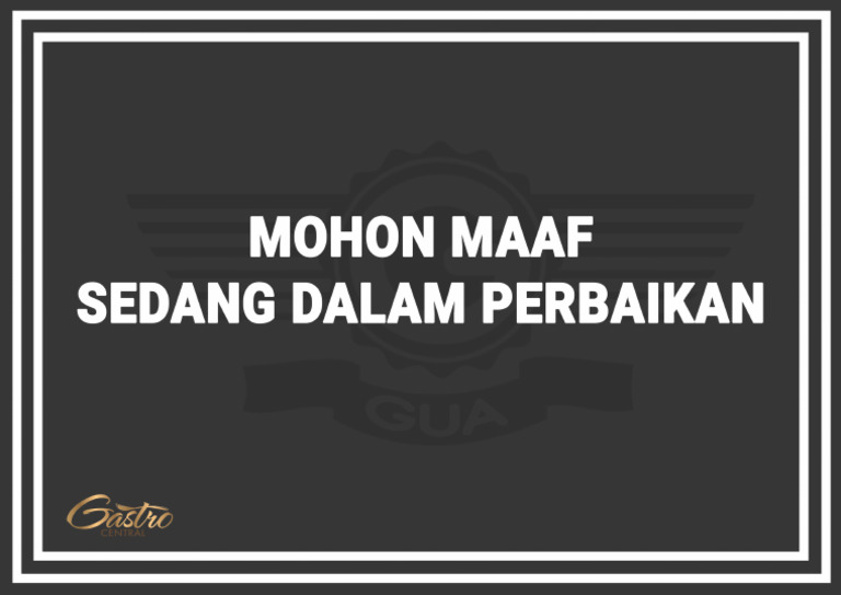 Sign Sedang Dalam Perbaikan | PDF