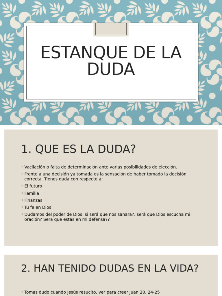 Estanque de La Duda | PDF