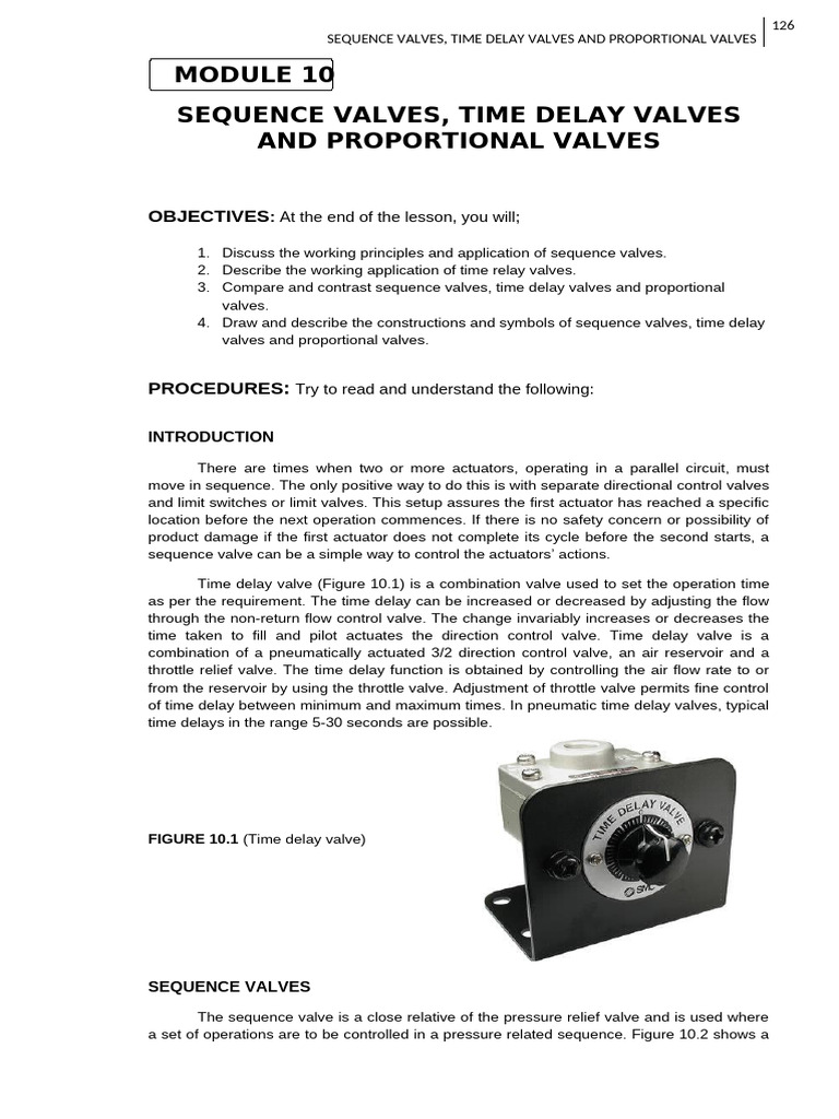 MODULE 10 - Sequence Valves | PDF | Valve | Electronics