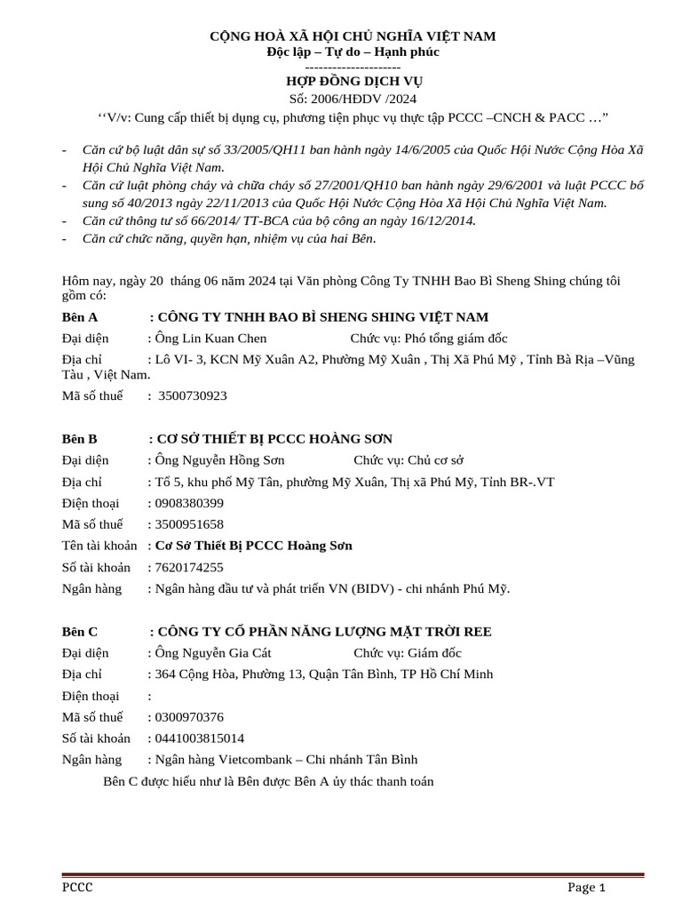 HĐ Thuc Tap PCCC 3 B | PDF