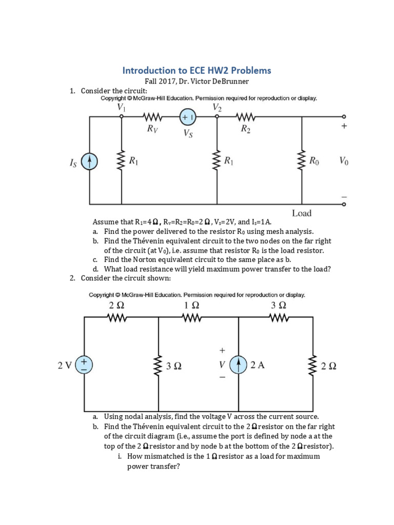 Introduction To ECE HW2 Problems | PDF | Science & Mathematics