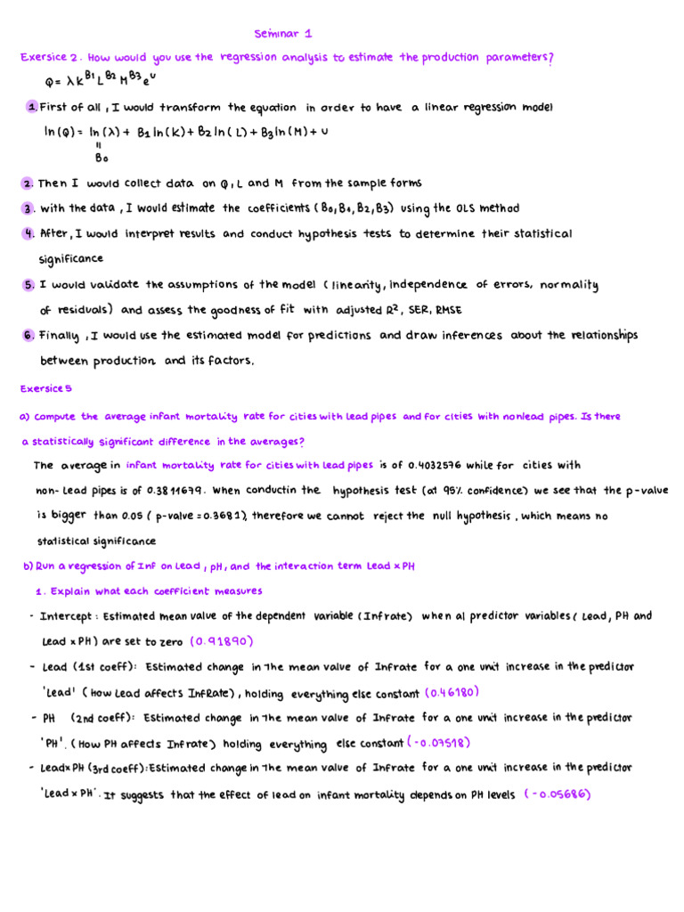Problem Set 4 Econometrics Pdf Regression Analysis Dependent And Independent Variables