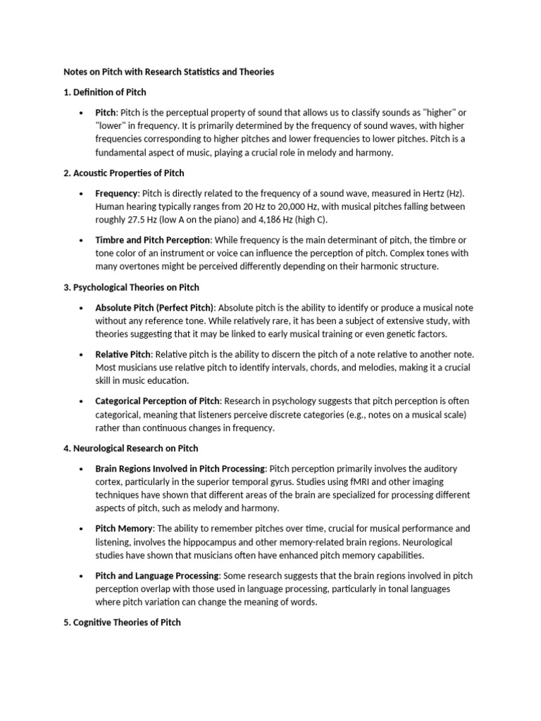 Pitch 3 | PDF | Pitch (Music) | Sound
