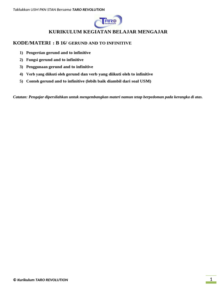 B17 - Gerund & To Infinitive - GL, PLT, SC | PDF | Semantic Units ...