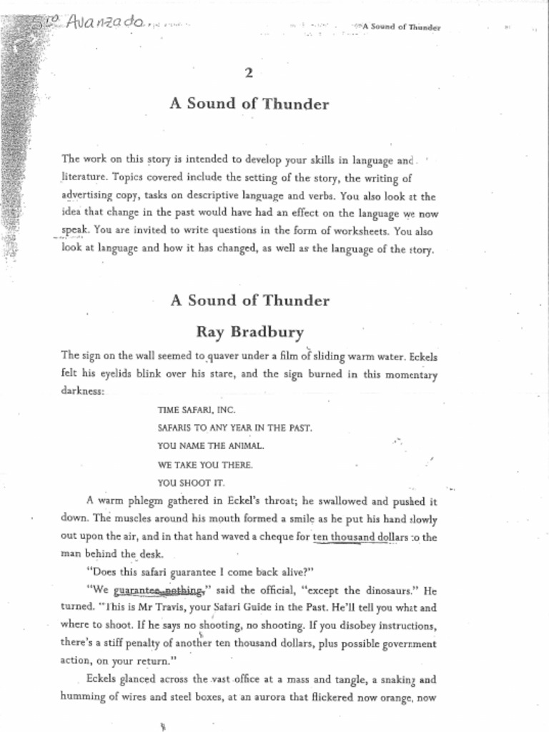 A Sound of Thunder | PDF
