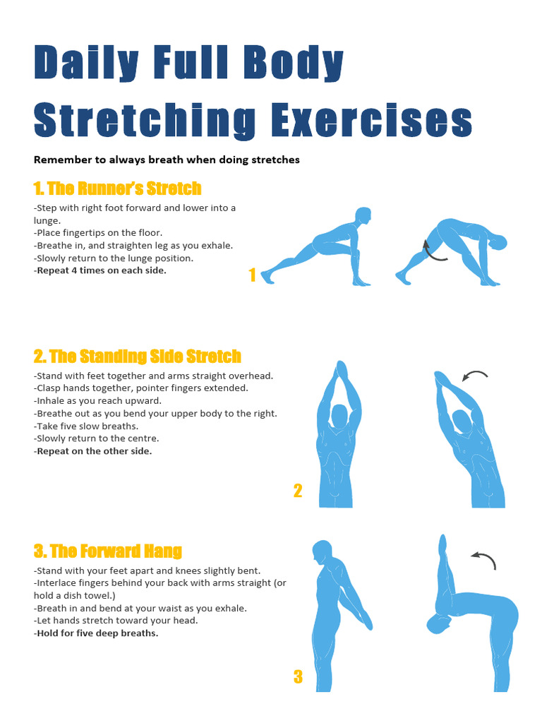 Daily Full Body Stretches | PDF | Hand | Foot