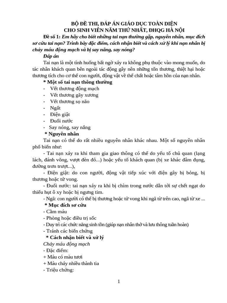 Đề thi đáp án GDTD | PDF