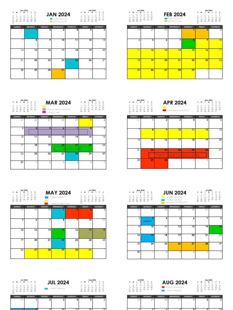 Finnlight Academic Calender 2024 | PDF | Academic Term | Schools