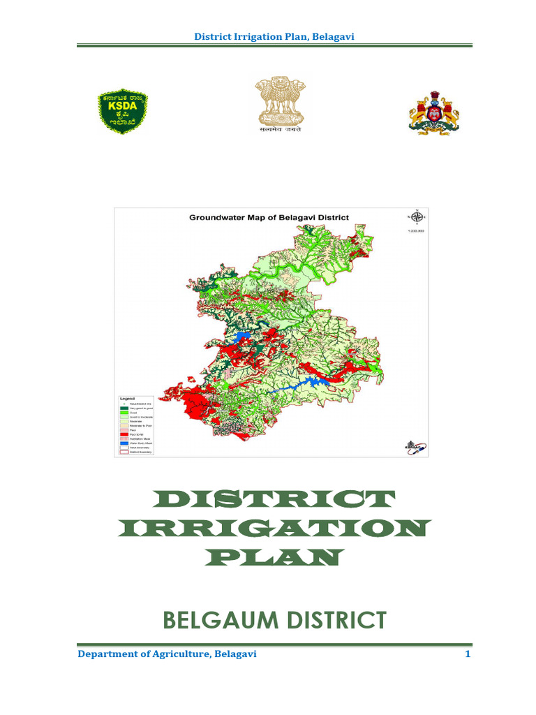 District Irrigation Plan -Belagavi | PDF | Water Scarcity | Physical ...