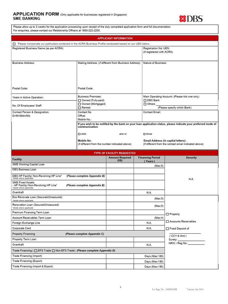 DBS Application Form - LoanPackage - Jan24 | PDF | Insurance | Banks
