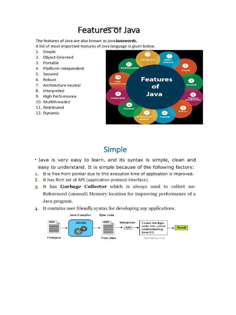 Features of Java | PDF