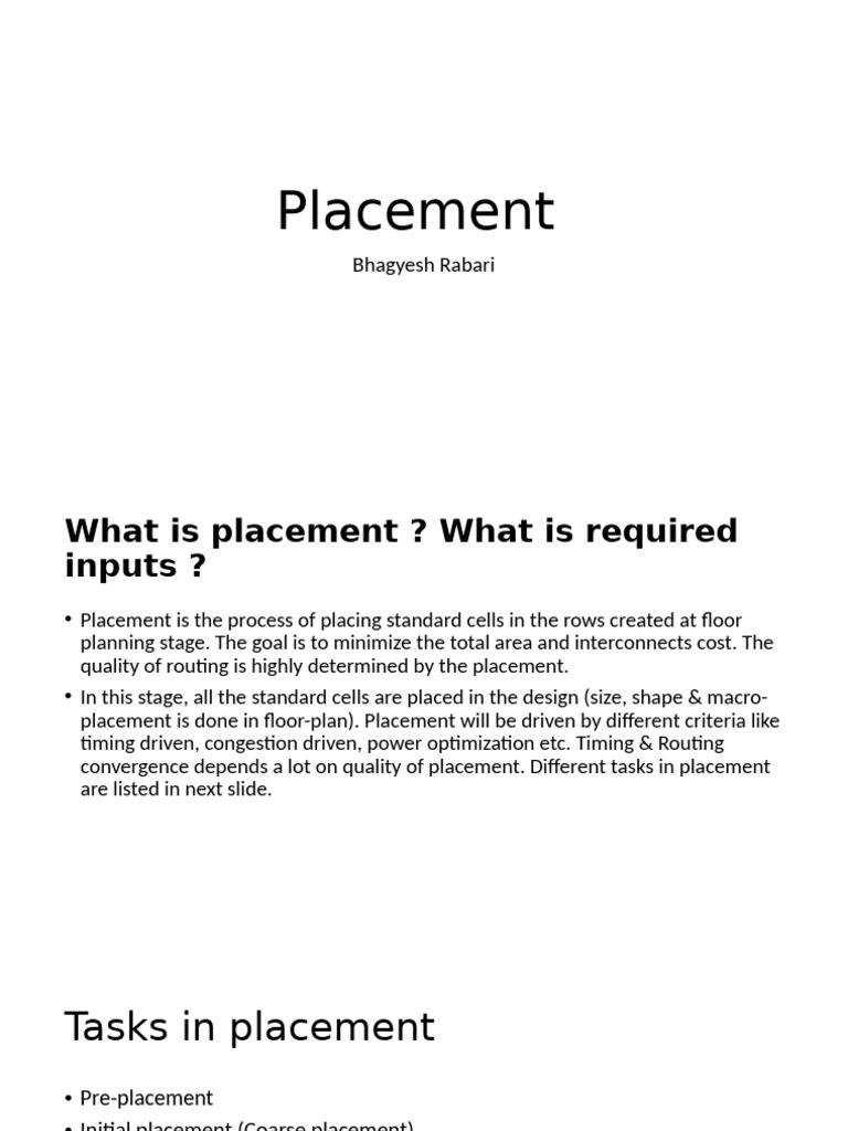 Placement. Bhagyesh | PDF | Computer Science | Electronics