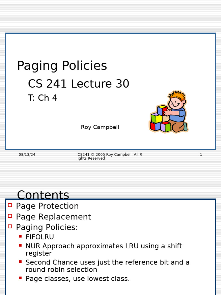 30.paging Policies | PDF | Computer Data Storage | Operating System ...