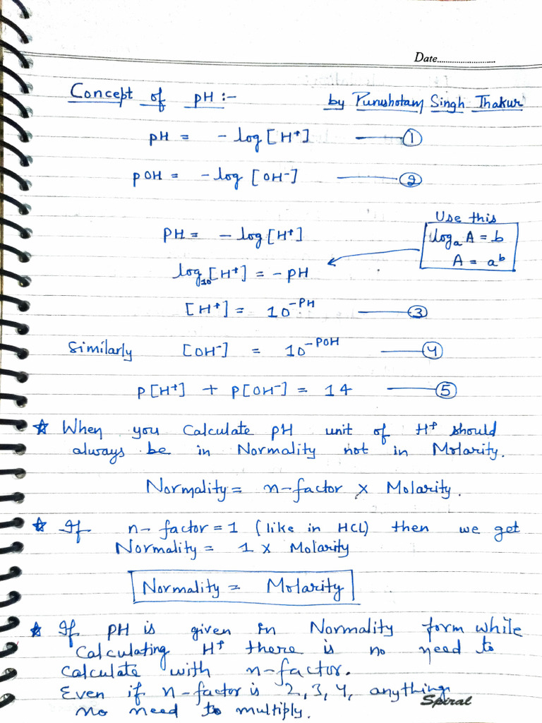 Calculation of PH | PDF | Transparent Materials | Analysis