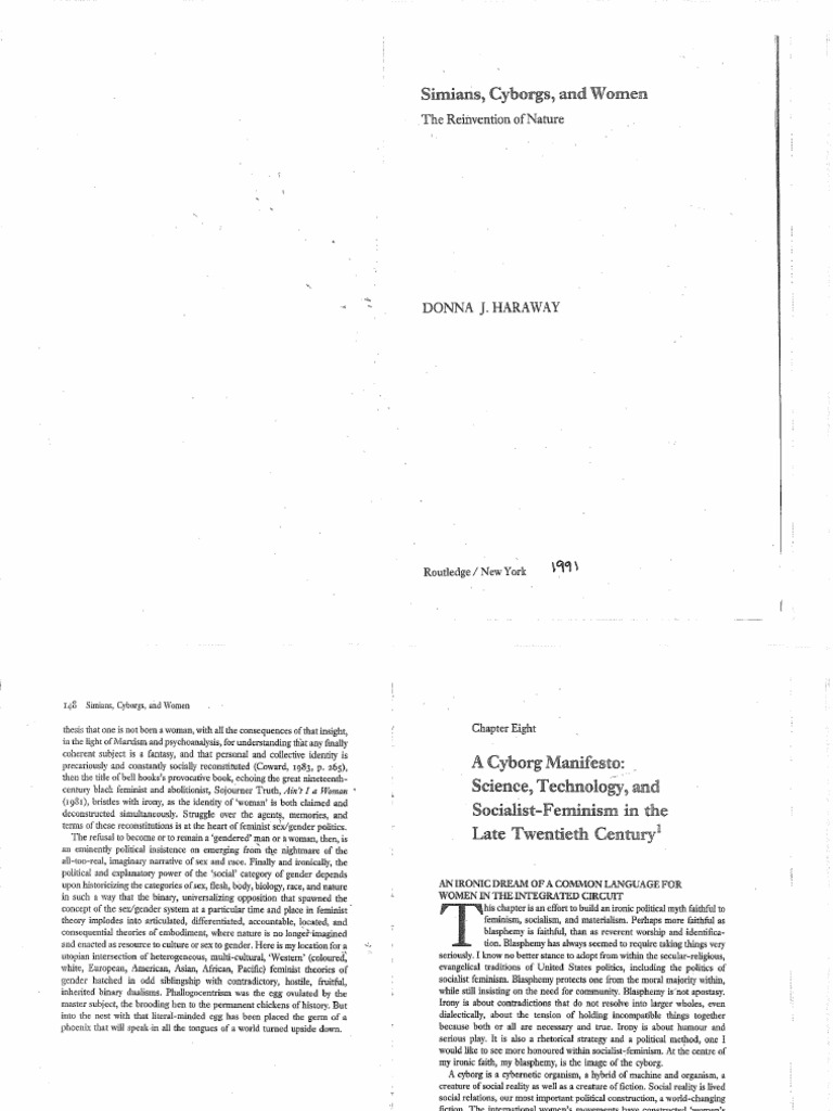 Haraway Cyborg Pdf