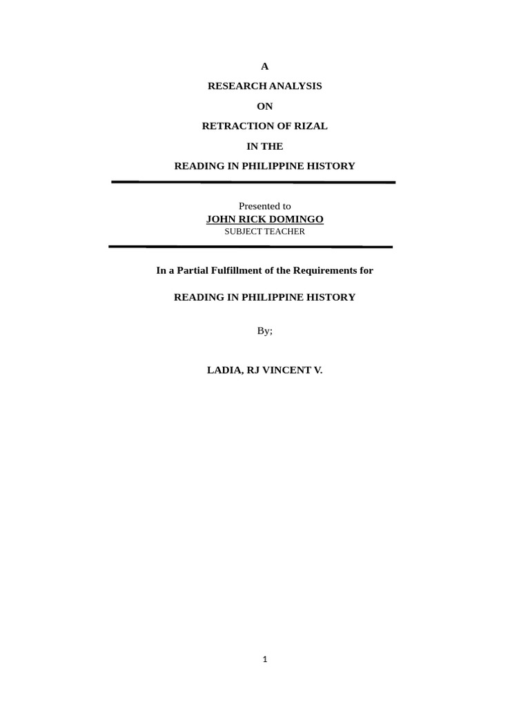 Ladia, Research Analysis RPH | PDF