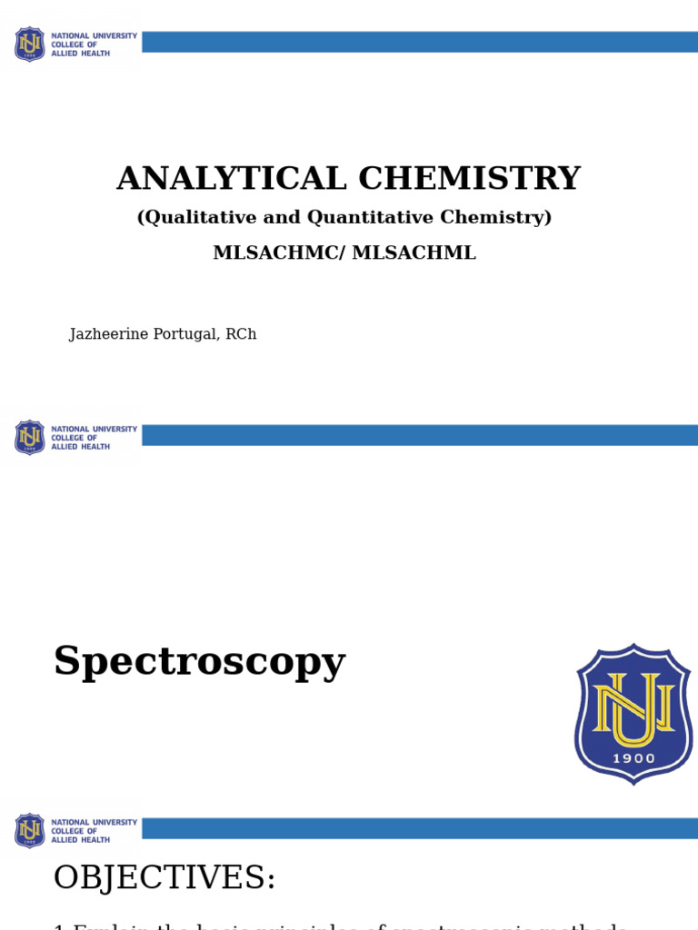 Week 11 - Spectrochemical Methods | PDF | Electromagnetic Radiation | Absorbance