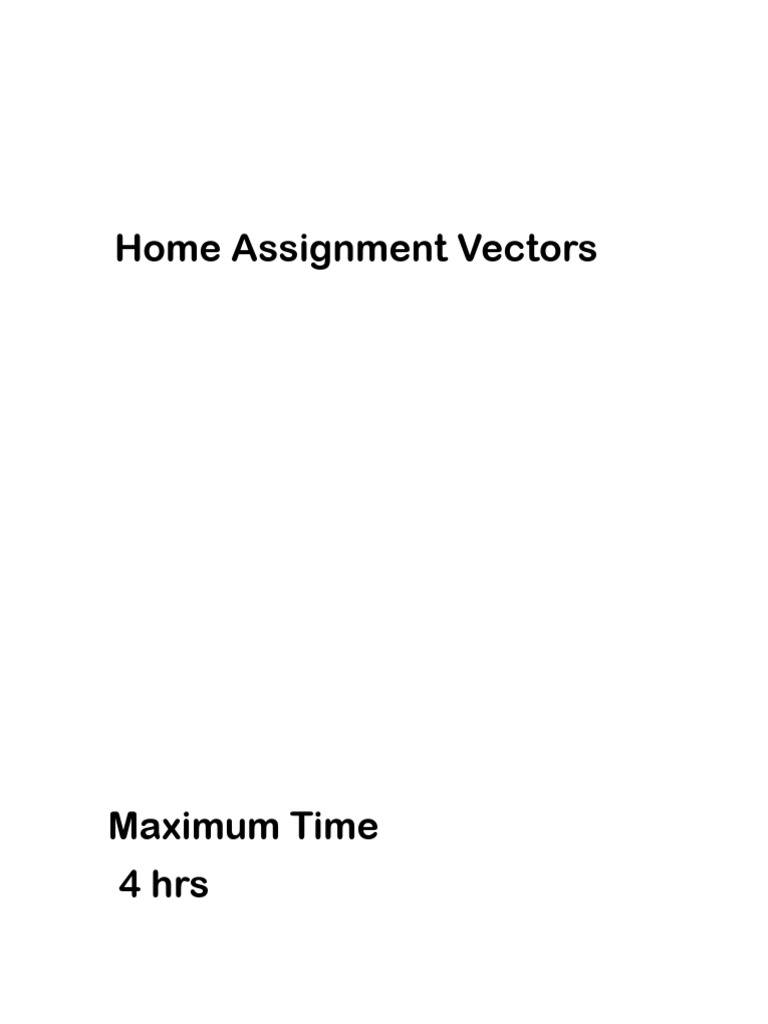 Home Assignment Vectors | PDF | Triangle | Angle
