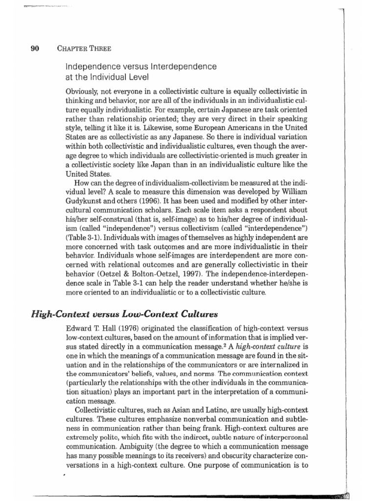 High Context Vs Low Context | PDF
