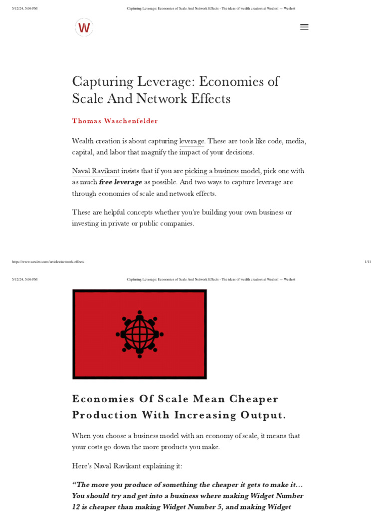 Naval-R - Capturing Leverage - Economies of Scale and Network Effects ...