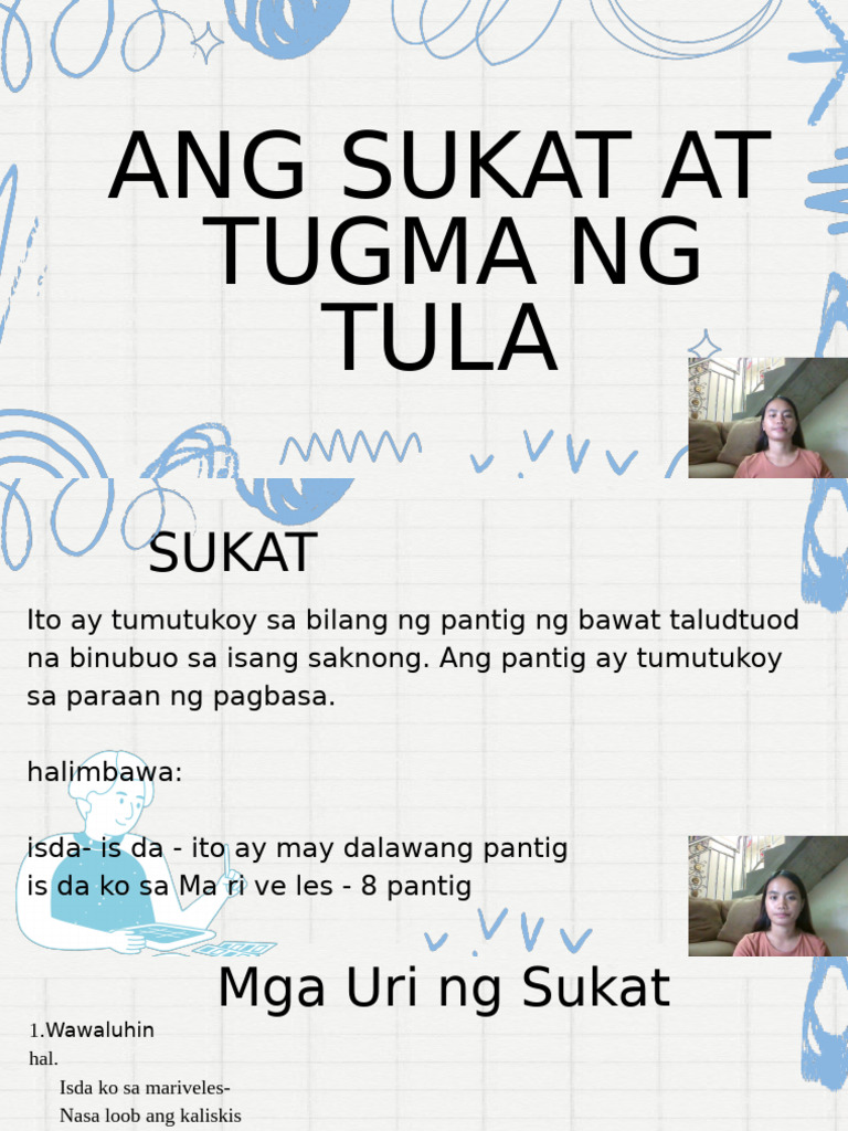 Ang Sukat at Tugma Ng TULA | PDF