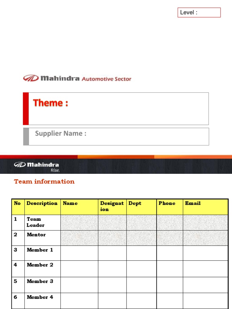 QC Story Template for Automotive Sector | PDF | Computers