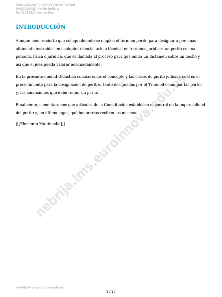 Los Peritos | PDF | Testigo experto | Demanda judicial