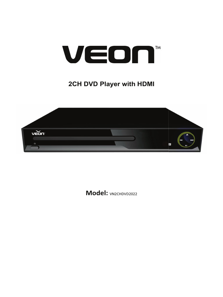 VEON 2CH DVD Player With HDMI -Model VN2CHDVD2022 - Instruction Manual ...