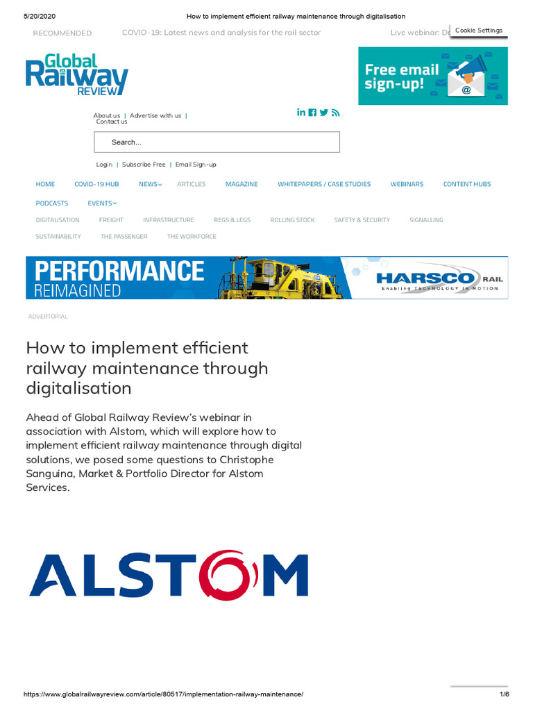 How To Implement Efficient Railway Maintenance Through Digitalisation | PDF | Rail Transport ...