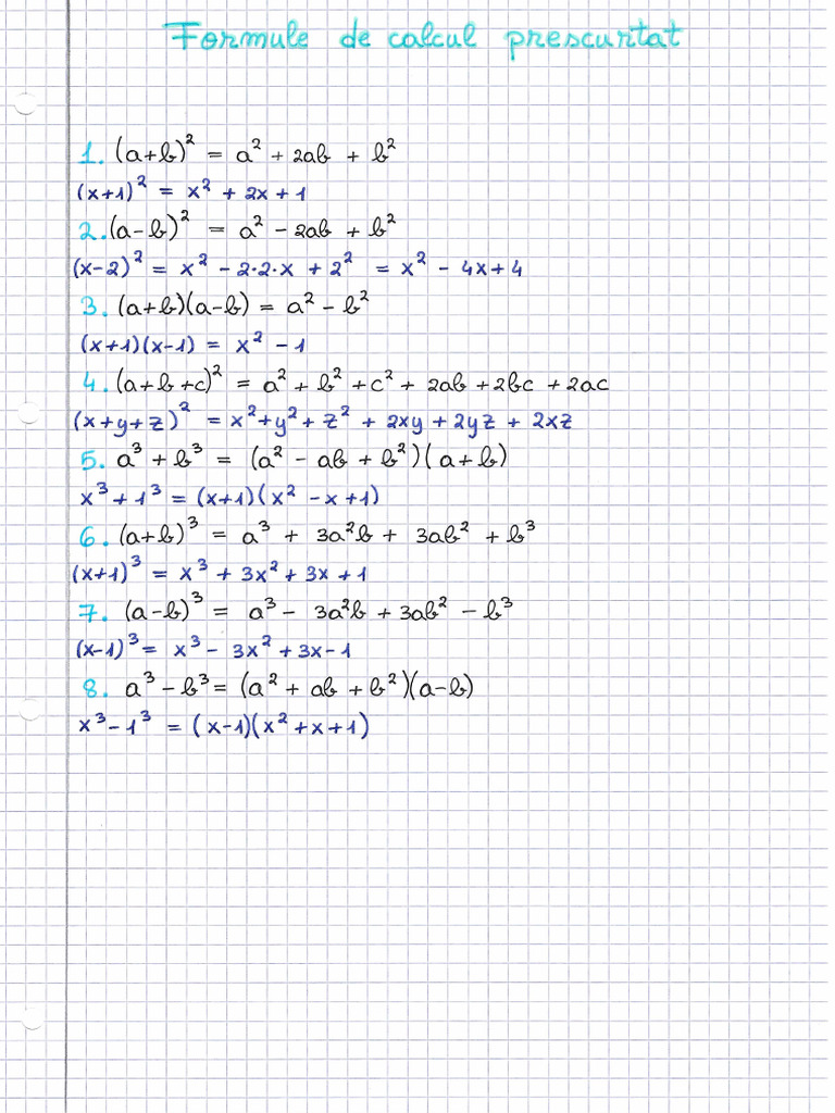 Formule de Calcul Prescurtat | PDF