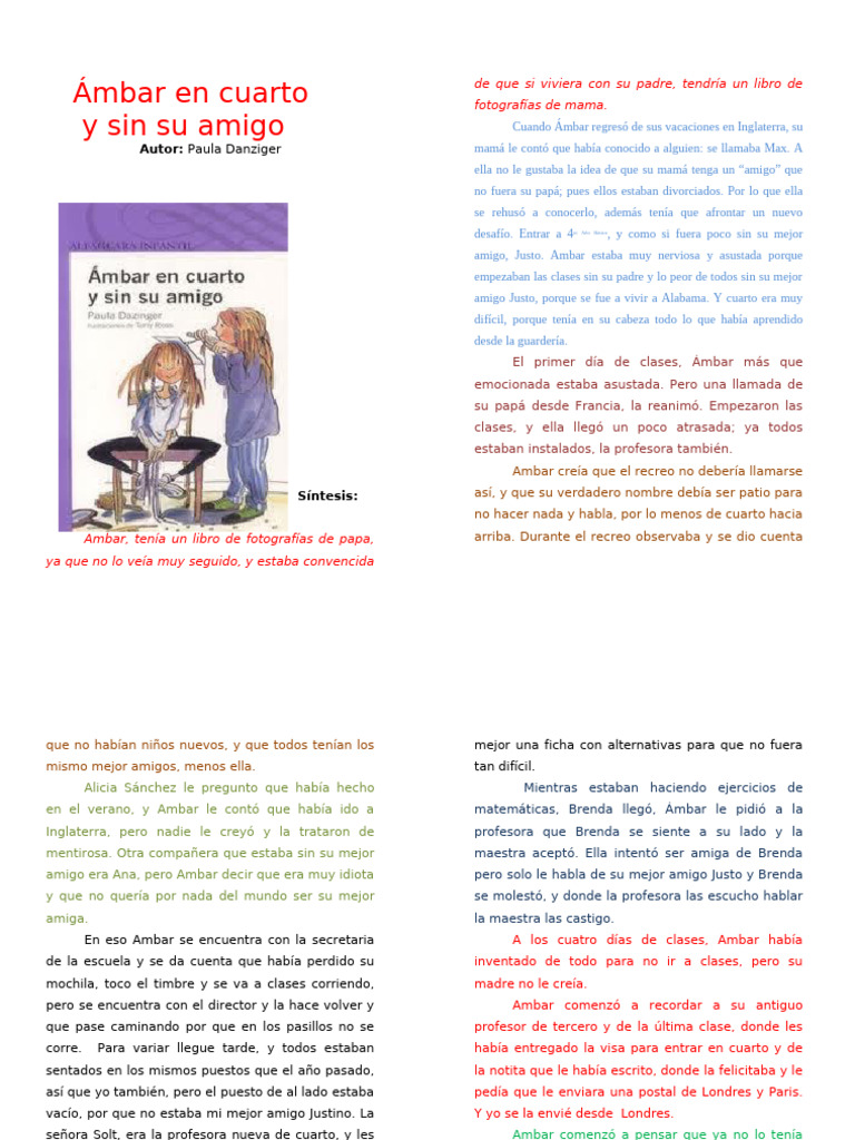 322065124 Resumen Ambar en Cuarto y Sin Su Amigo | PDF