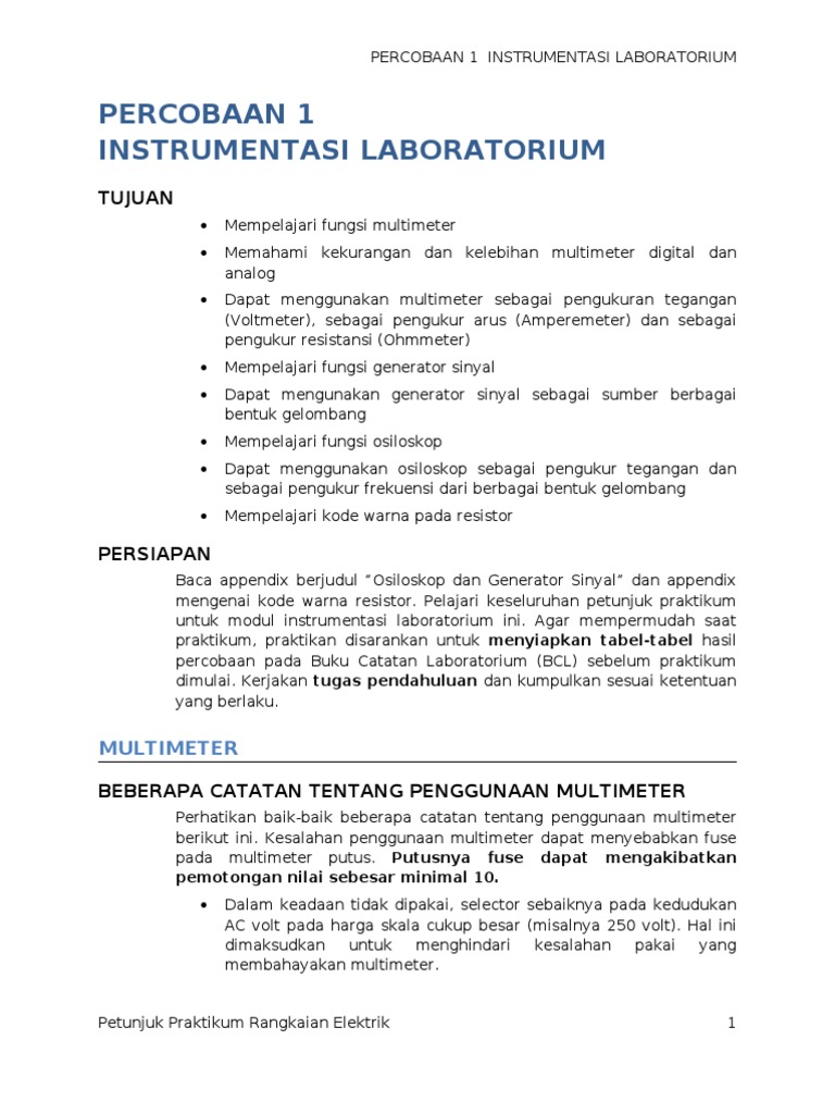 Instrumentasi Laboratorium | PDF | Teknologi & Rekayasa