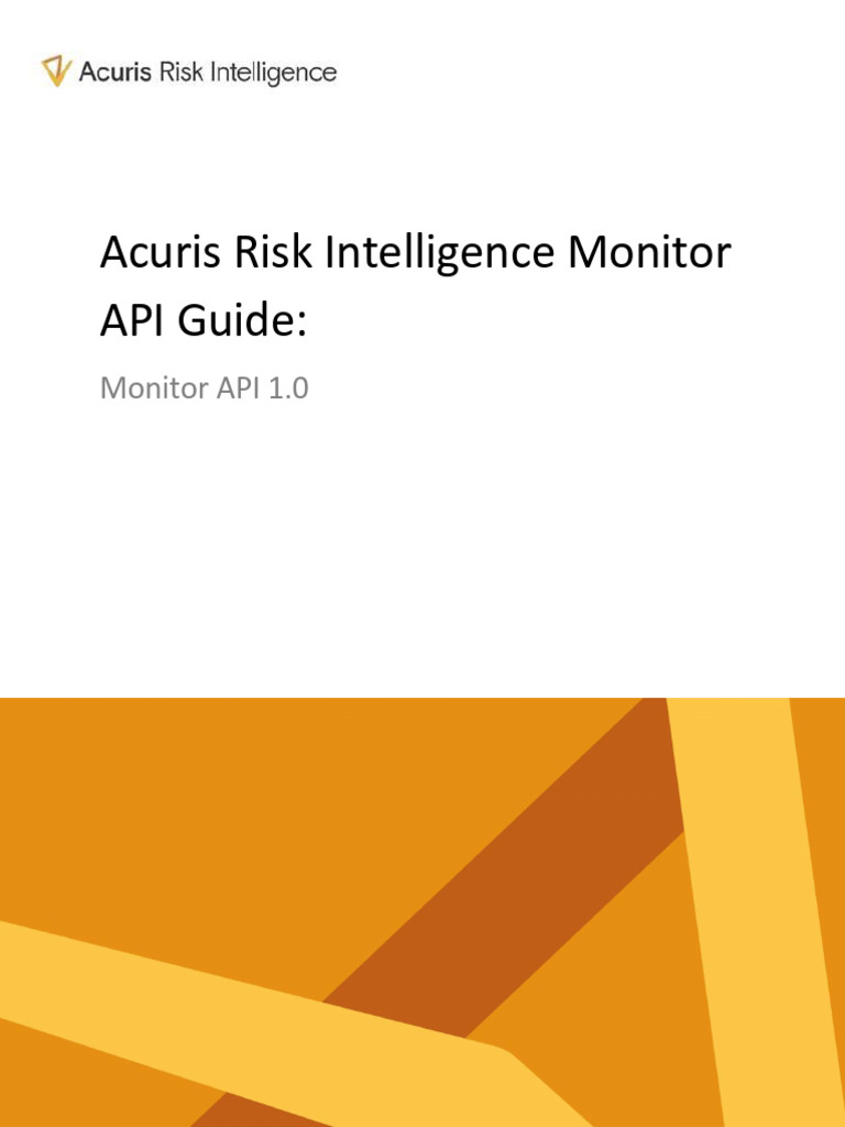 Acuris Risk Intelligence - Monitor API 1.0 Copy 2 | PDF | Application ...
