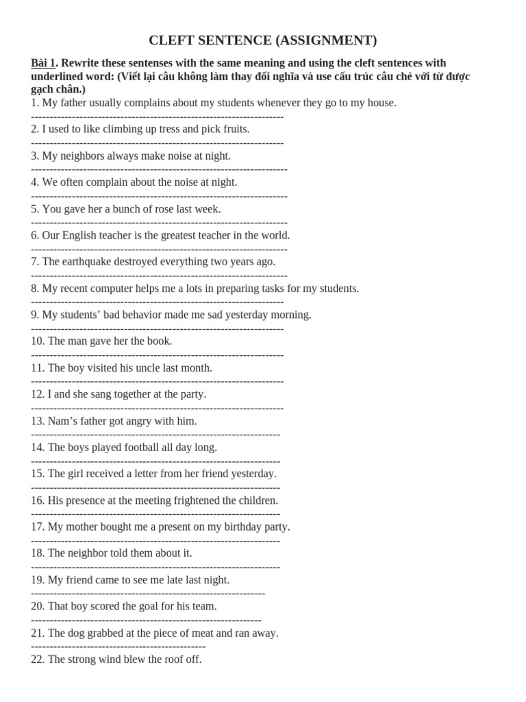 Cleft Sentence | PDF