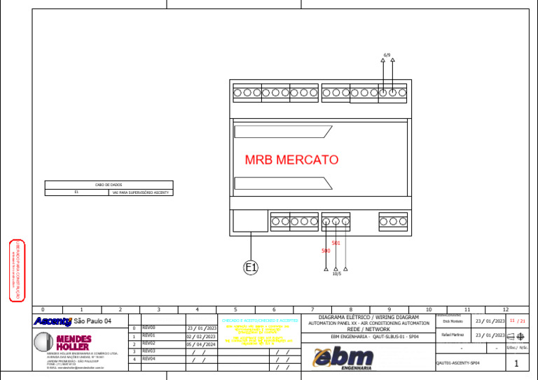 Painel de Automação Qaut-01 - (Qaut-Slbus-01) Rev03-Rede | PDF
