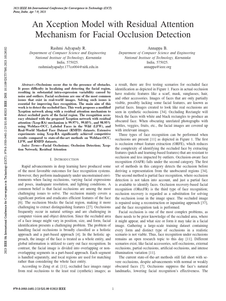 An Xception Model With Residual Attention Mechanism For Facial ...