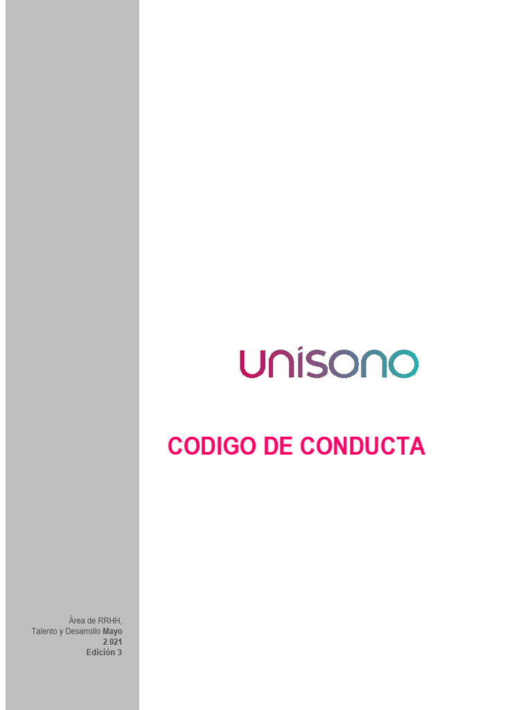 Código de Conducta | PDF | Comportamiento | Responsabilidad social ...