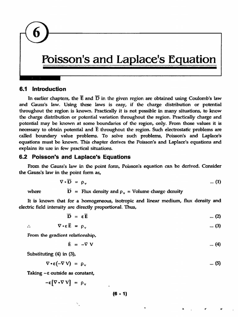 Poisson's and Laplace's Equations | PDF