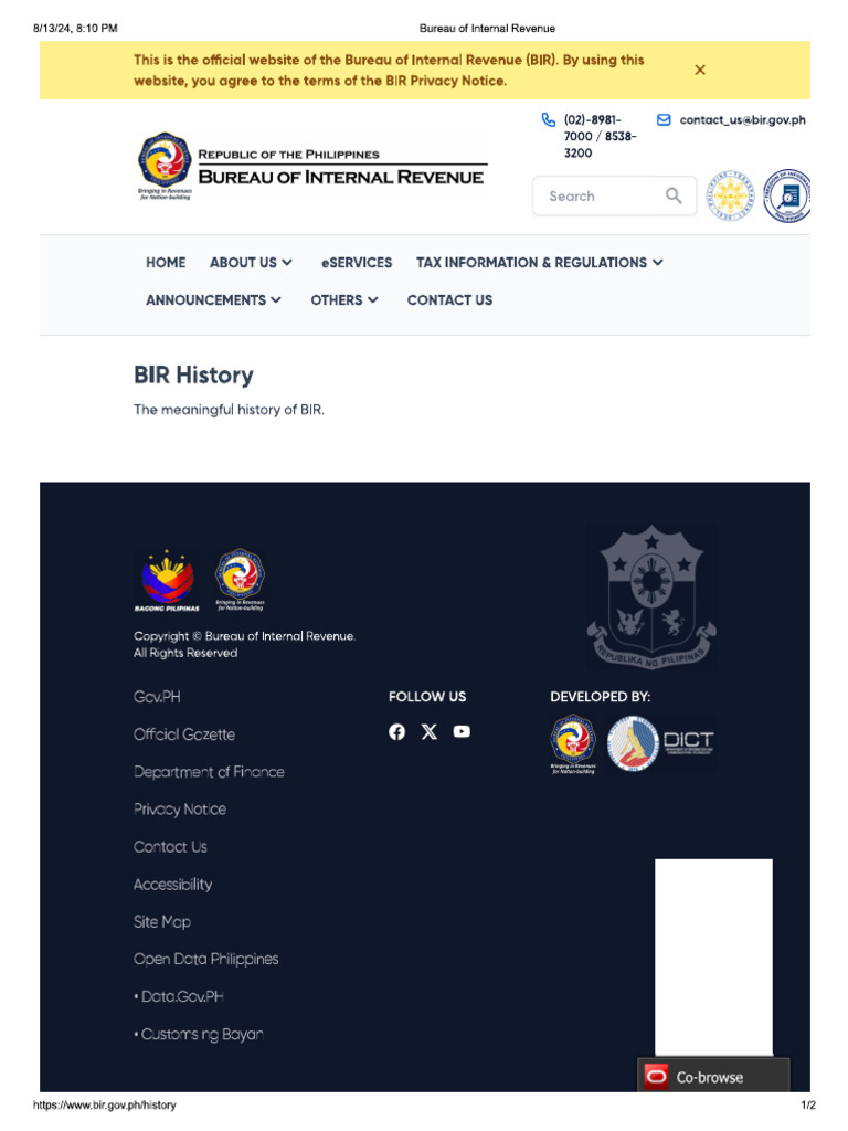 Bir History 13 Aug 2024 | PDF