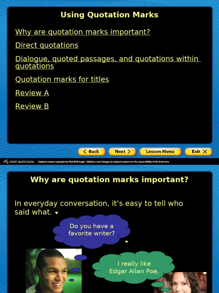 Grammar Using Quotation Marks | PDF | Quotation Mark | Language Mechanics