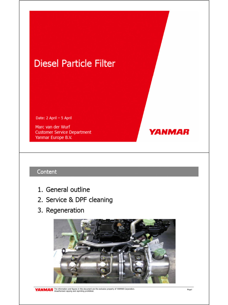 50.yanmar Tier4F - Service To DPF | PDF | Engines | Internal Combustion ...