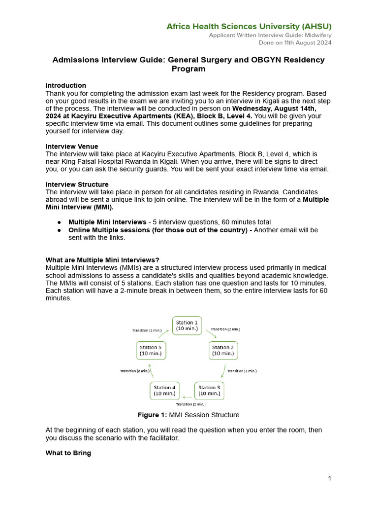 Student Interview Guide_ Residents | PDF