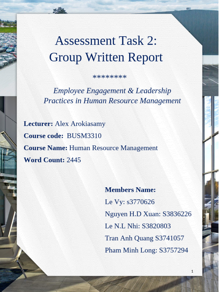 Assignment 2 Group Report Team 2 | PDF | Leadership | Human Resource Management