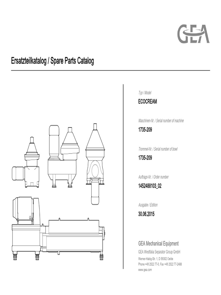 Ecocream Spare Parts Catalog | PDF