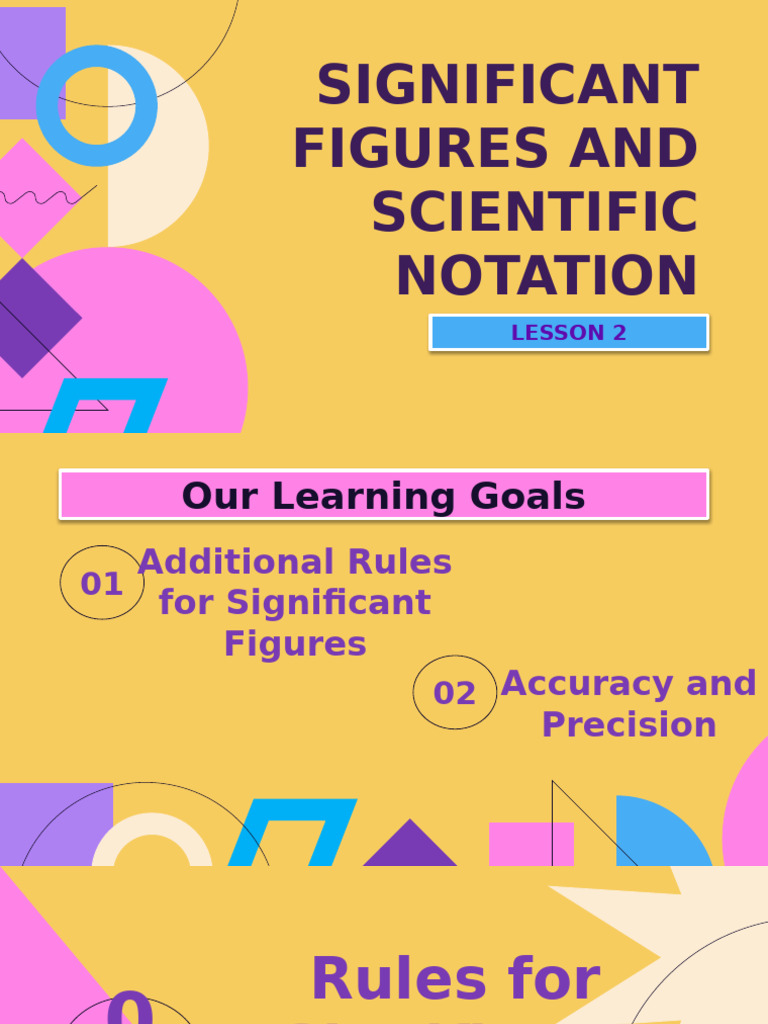 Lesson 2 Significant Figures and Scientific Notation | PDF | Accuracy ...