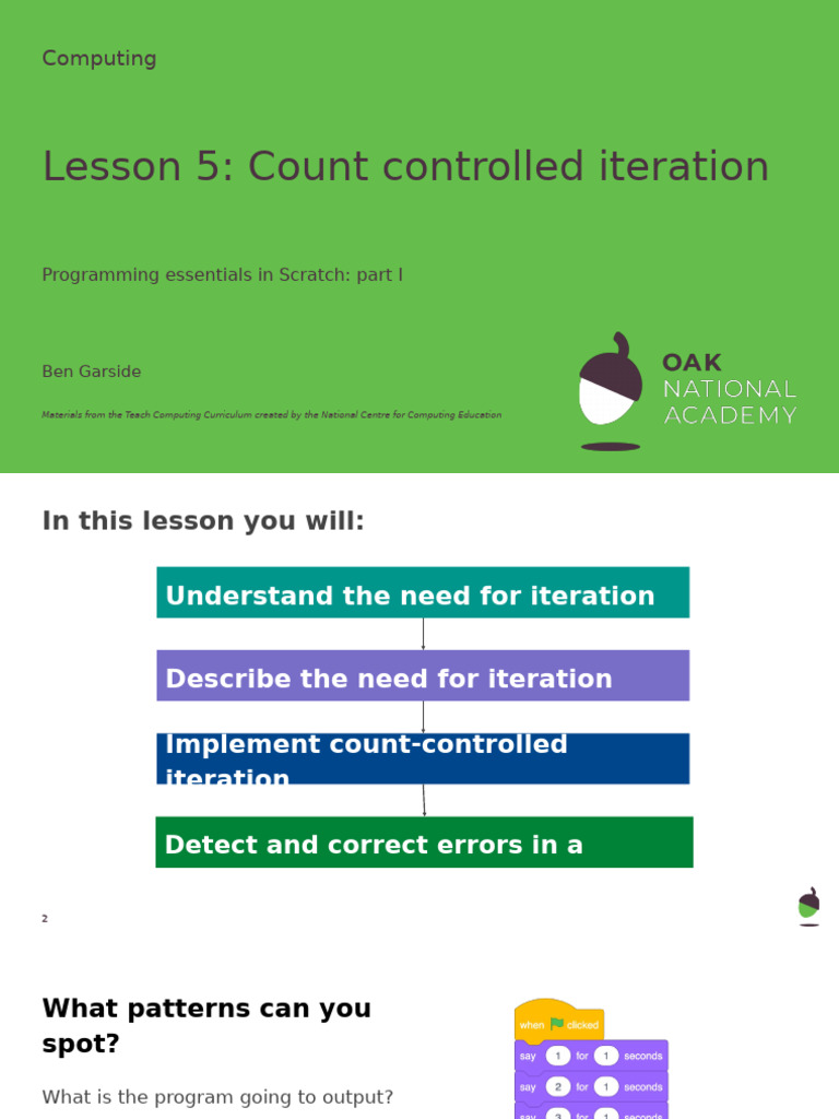 count-controlled-iteration-presentation | PDF | Software Bug | Debugging
