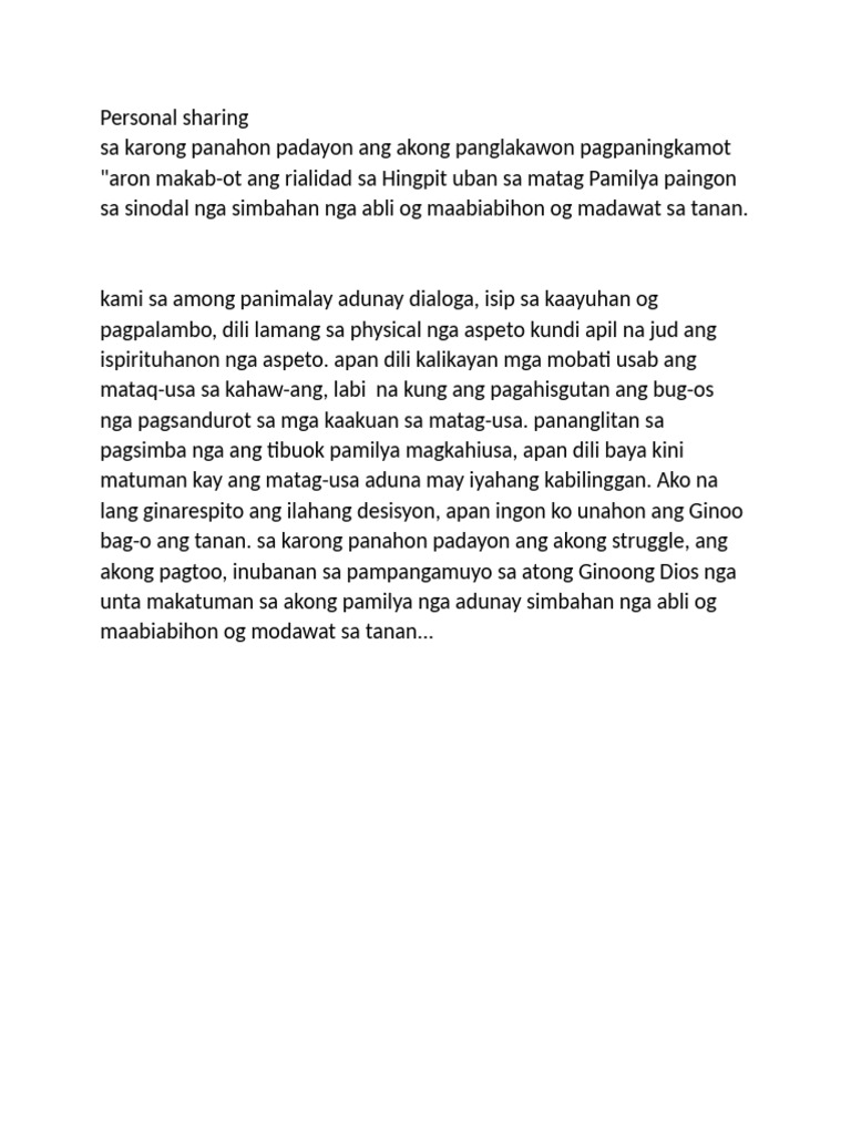 Personal Sharing | PDF